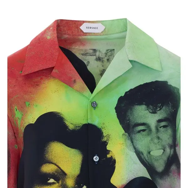 Versace The Party Print Silk Twill Slim Shirt