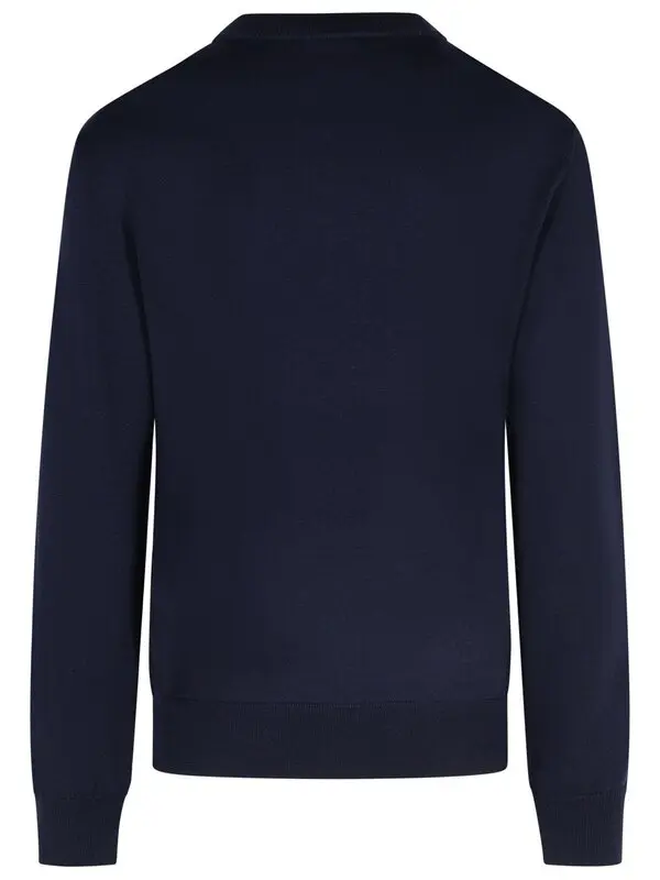 Balmain Merino Wool Sweater With Contrast Logo