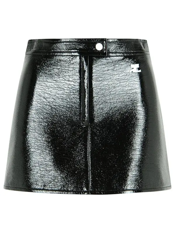 COURREGES Vinyl Mini Skirt - Black