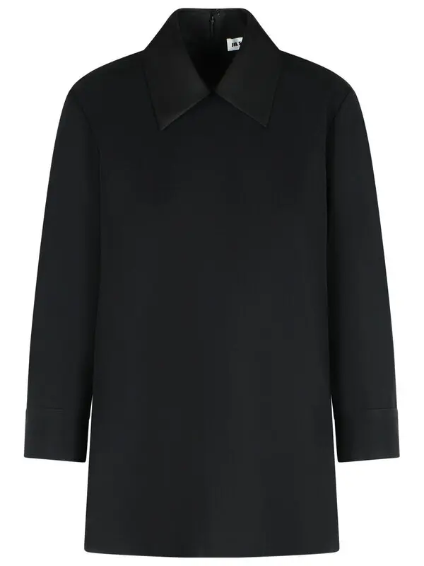 JIL SANDER Wool Blouse - Black