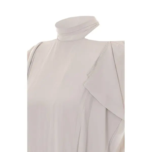 LANVIN Frilled Charmeuse Top
