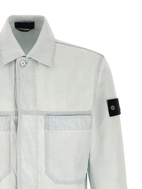 Stone Island Cotton Denim Jacket - Blue