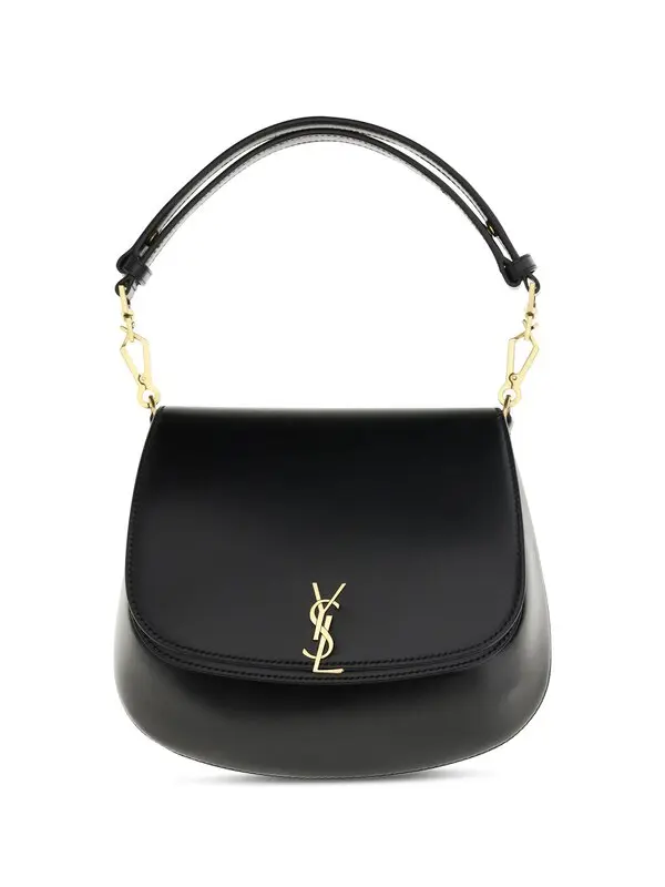 Saint Laurent Voltaire Handbag With Cassandre Motif - Black