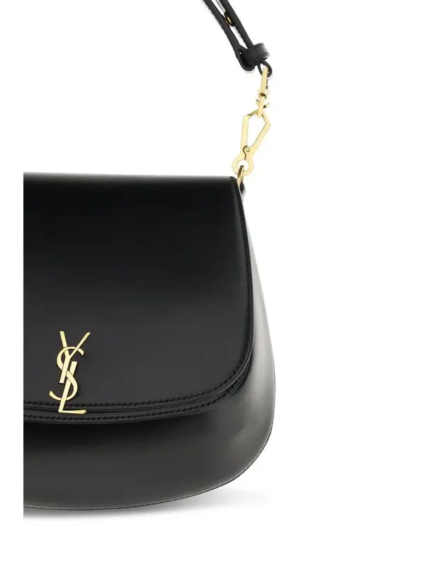 Saint Laurent Voltaire Handbag With Cassandre Motif - Black