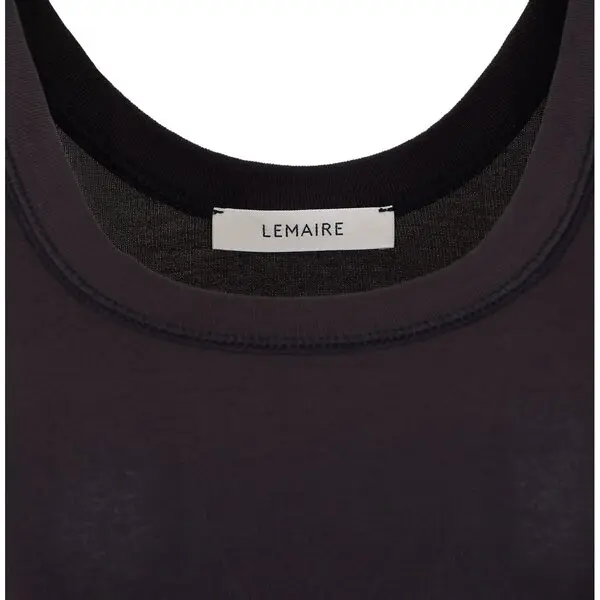 LEMAIRE Ribbed Tank Top - Black