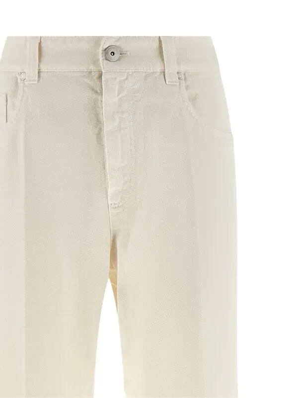 Brunello Cucinelli Contemporary Loose Fit Jeans - White