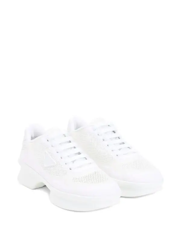 Prada Mesh And Re-nylon Sneakers - White