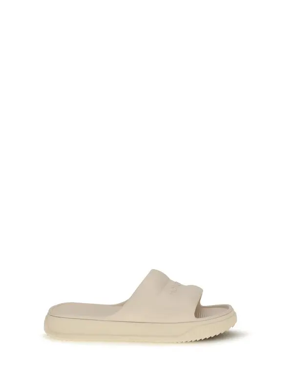 Moncler Altive Logo Strap Slippers - Cream