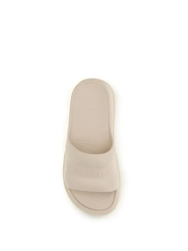 Moncler Altive Logo Strap Slippers - Cream