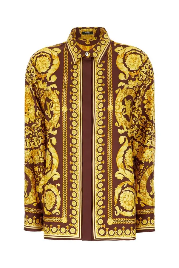 Versace Long Sleeve Printed Shirt - Multicolor