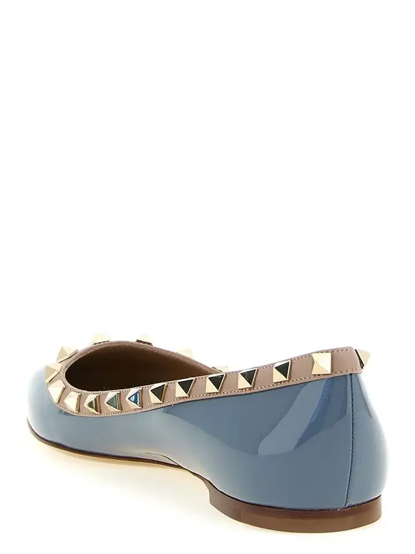 Valentino Garavani Rockstud Patent Leather Ballet Flats