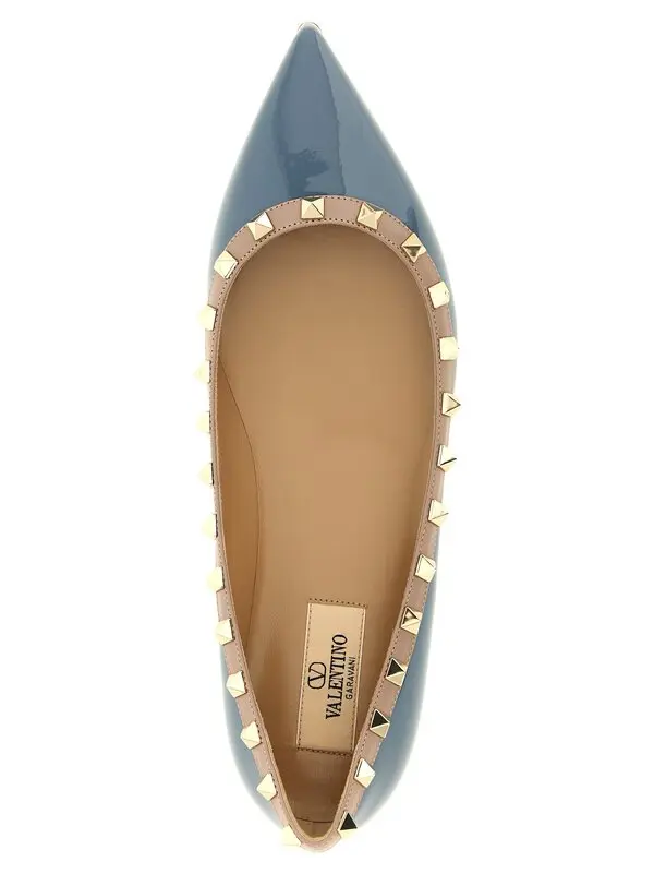 Valentino Garavani Rockstud Patent Leather Ballet Flats