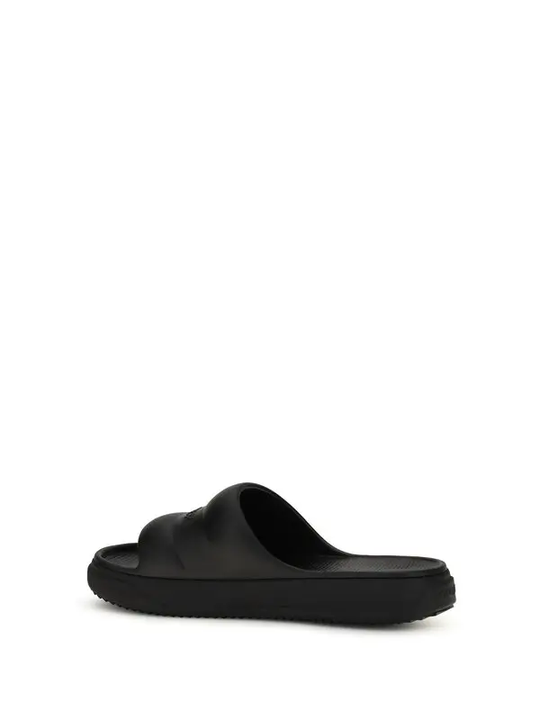 Moncler Altive Logo Strap Slippers - Black