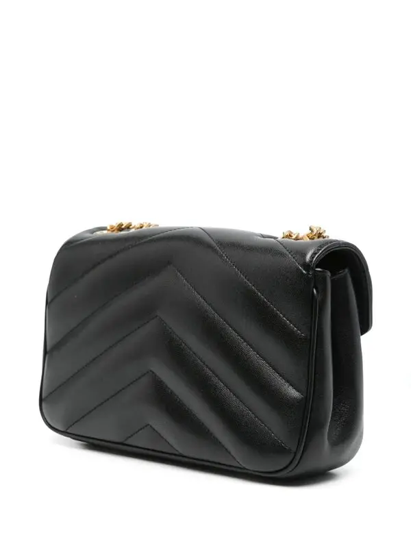 Saint Laurent Loulou Small Bag In Matelassé Lambskin - Black