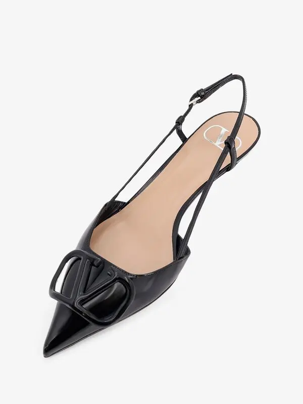Valentino Garavani Patent Leather Vlogo Slingback Pumps - Multicolor