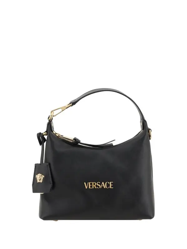 Versace Leather Hobo Handbag