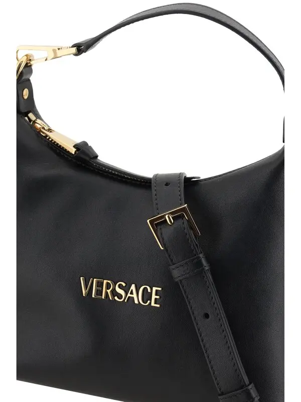 Versace Leather Hobo Handbag