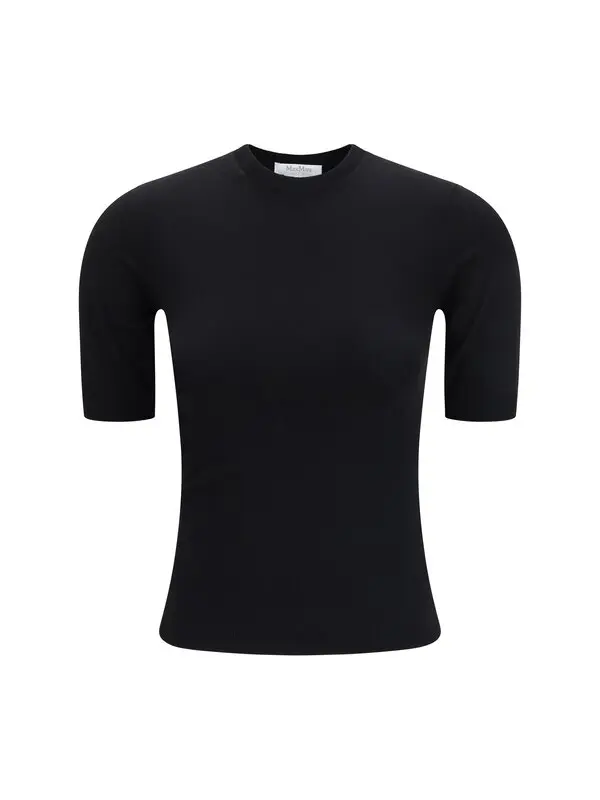 Max Mara Ottano Crewneck Short Sleeve T-shirt - Black