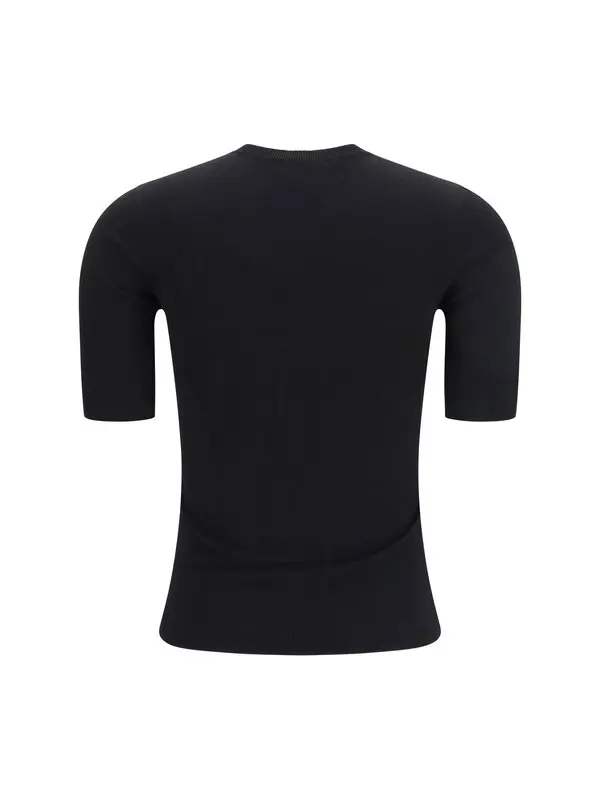 Max Mara Ottano Crewneck Short Sleeve T-shirt - Black