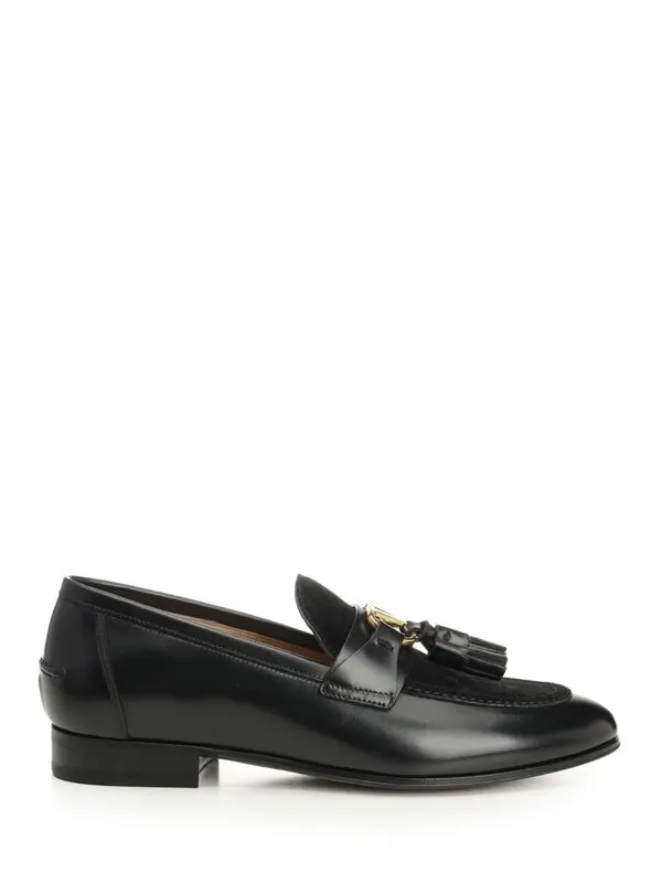 Valentino Garavani Vlogo Leather Loafers With Tassels