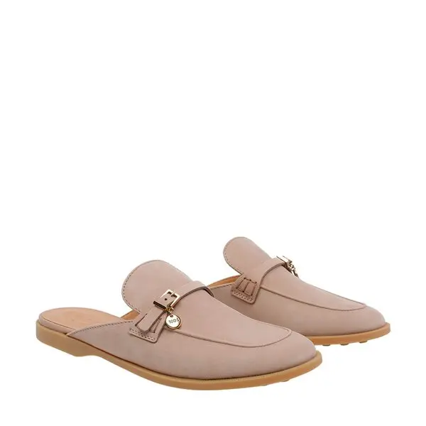 TOD'S Suede Loafers With Buckle Detail