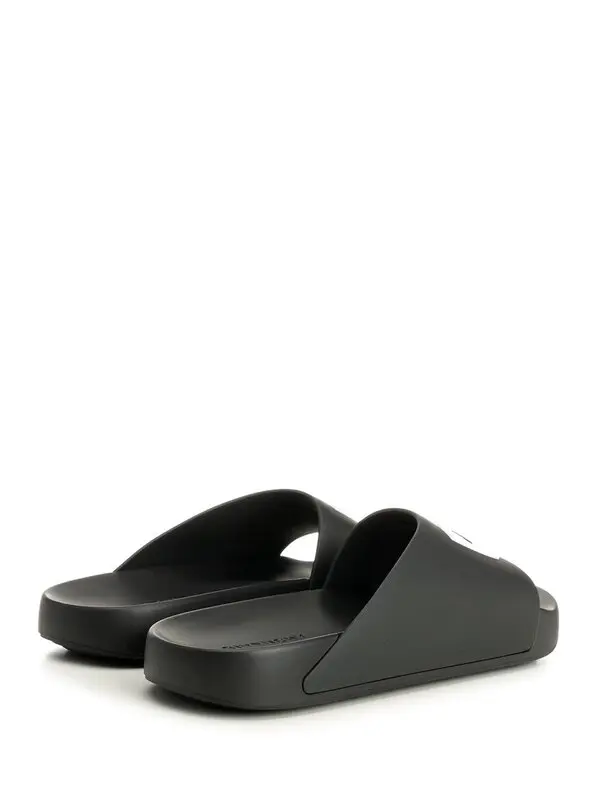 Givenchy Rubber Slides With Logo - Black