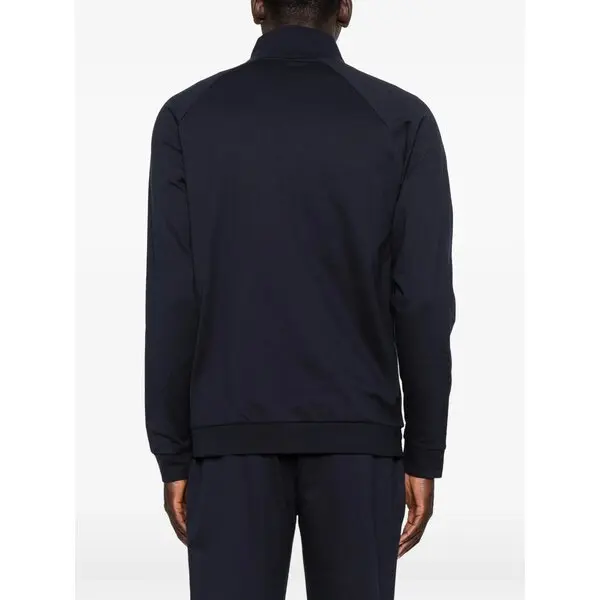 BOSS Navy Cotton Zip-up Sweatshirt