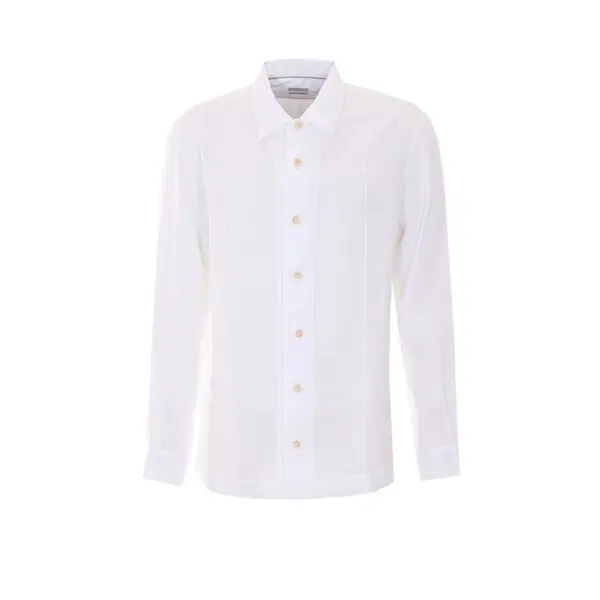 Brunello Cucinelli Easy Fit Linen Shirt With Crete