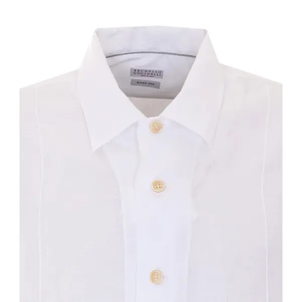 Brunello Cucinelli Easy Fit Linen Shirt With Crete