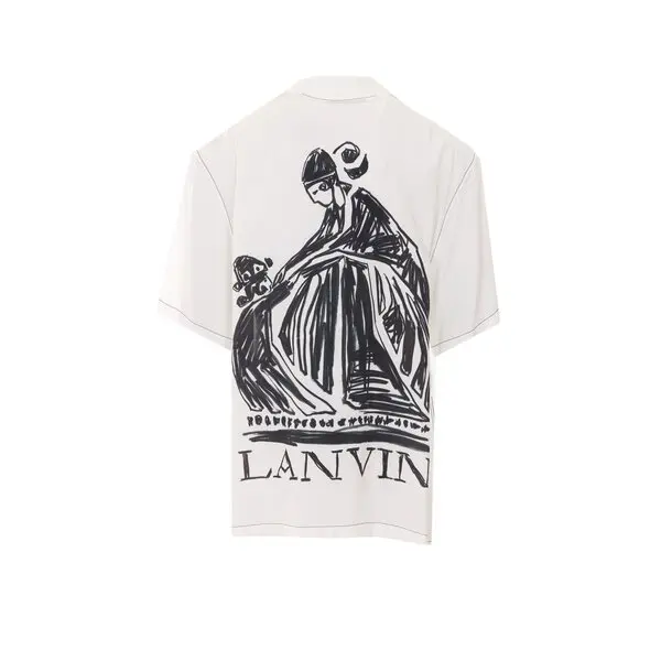 LANVIN Shirt With Mother And Daughter Print On The Back