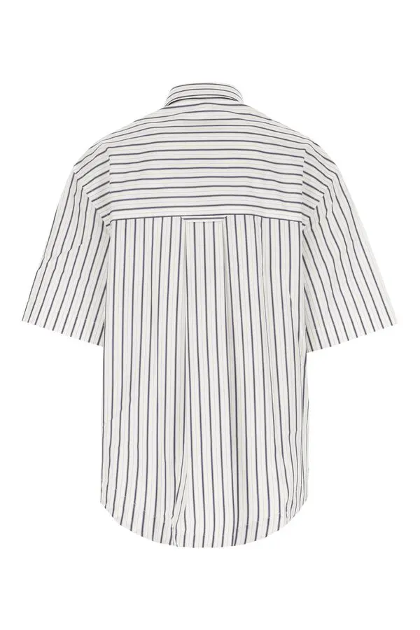 AMI Paris Striped Short Sleeve Shirt
