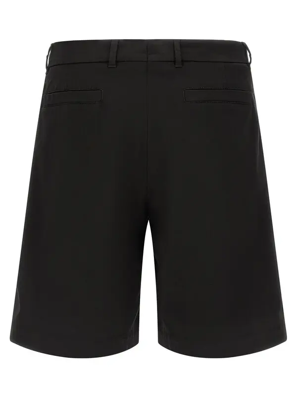 Brunello Cucinelli Garment-dyed American Pima Cotton Gabardine Bermuda Shorts - Black
