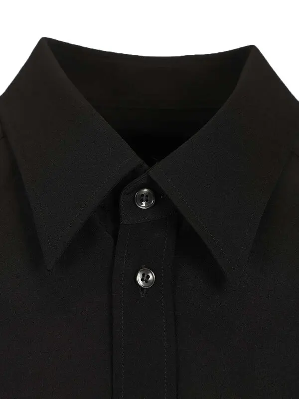 Dolce & Gabbana Formal Shirt In Silk Crepe De Chine - Black