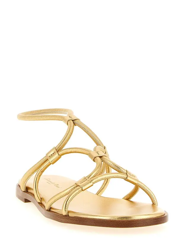 GIANVITO ROSSI G32574" Nappa Leather Ankle Strap Sandals
