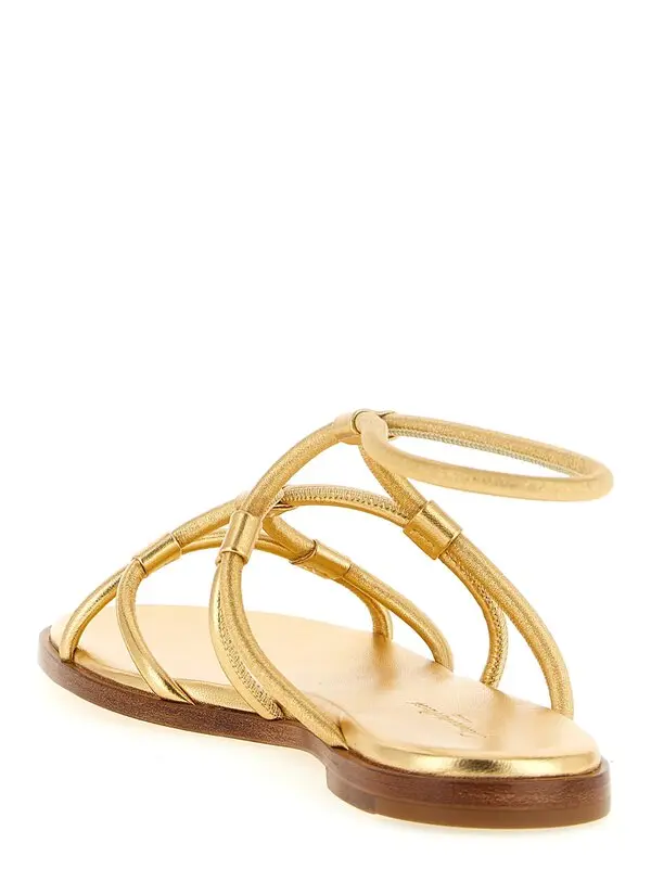 GIANVITO ROSSI G32574" Nappa Leather Ankle Strap Sandals