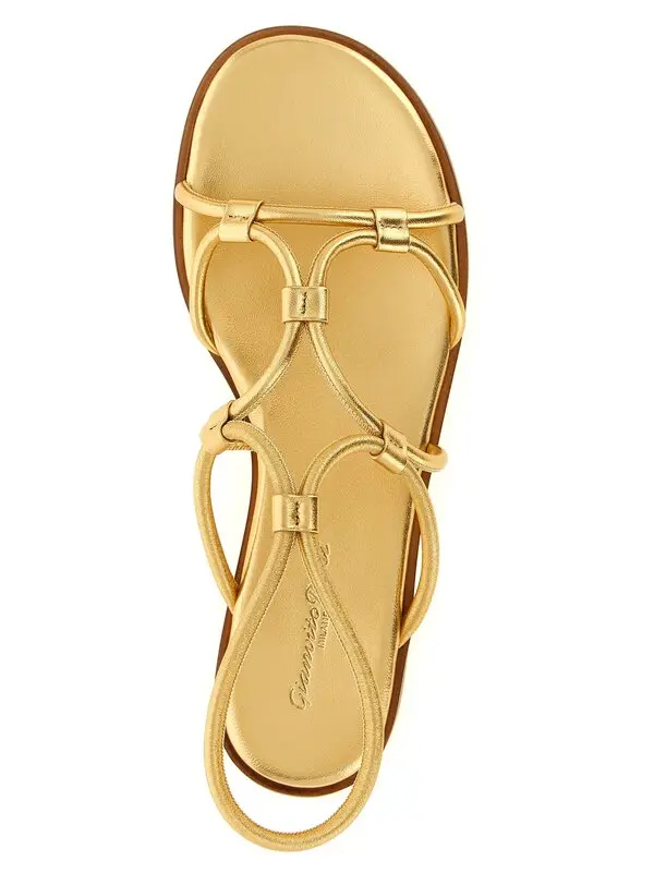 GIANVITO ROSSI G32574" Nappa Leather Ankle Strap Sandals