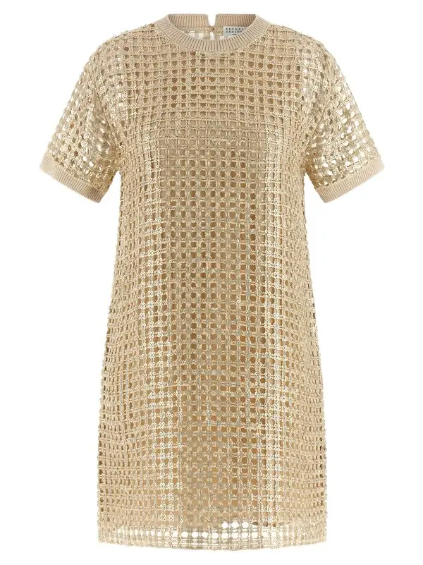 Brunello Cucinelli Knit Dress With Sequins