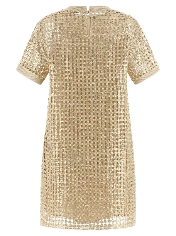 Brunello Cucinelli Knit Dress With Sequins