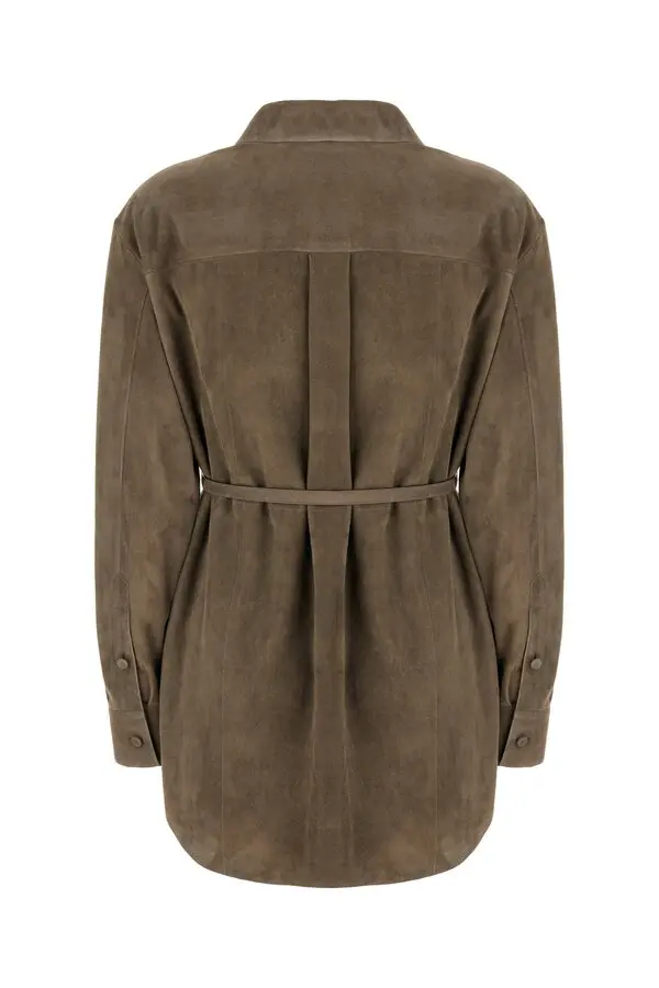 Fendi Suede Belted Shirt