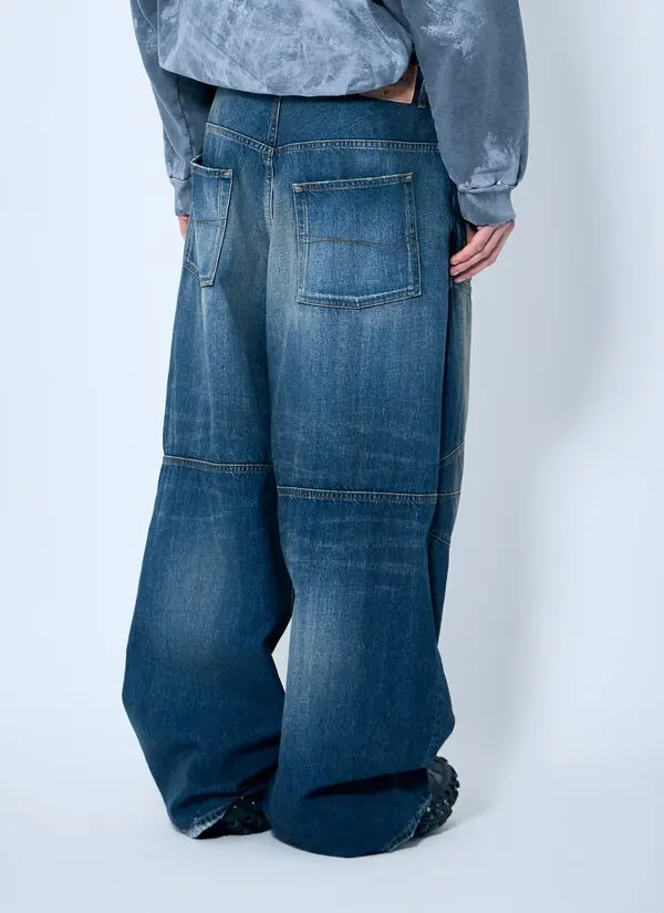 Balenciaga Baggy Paneled Construction Jeans