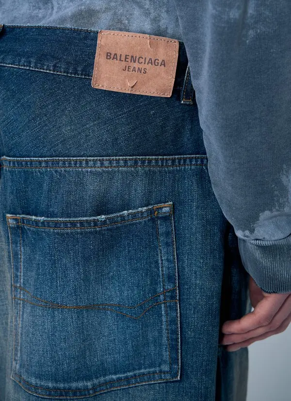 Balenciaga Baggy Paneled Construction Jeans