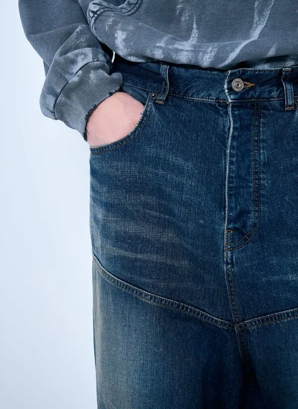 Balenciaga Baggy Paneled Construction Jeans