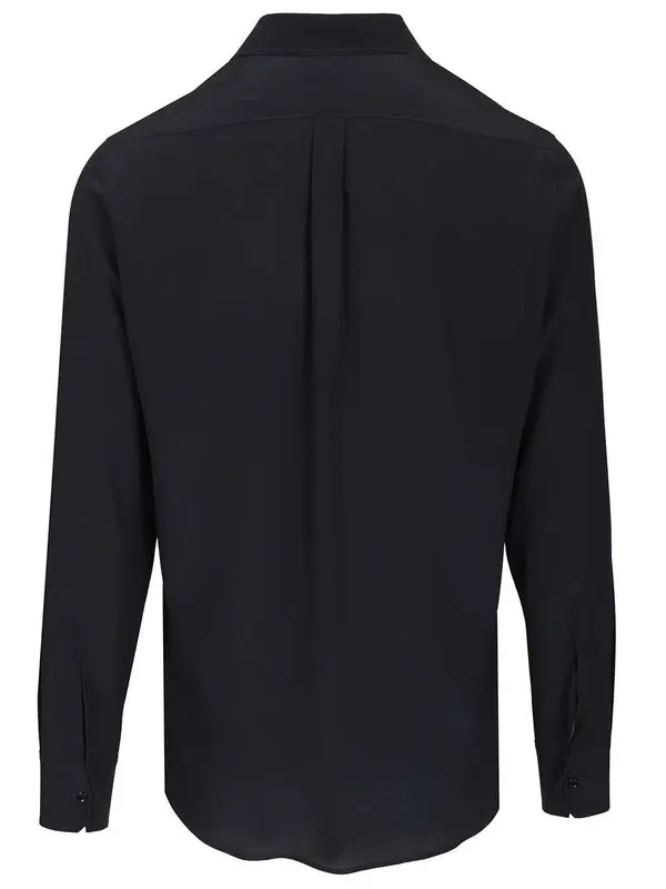Dolce & Gabbana Formal Shirt In Silk Crepe De Chine - Blue