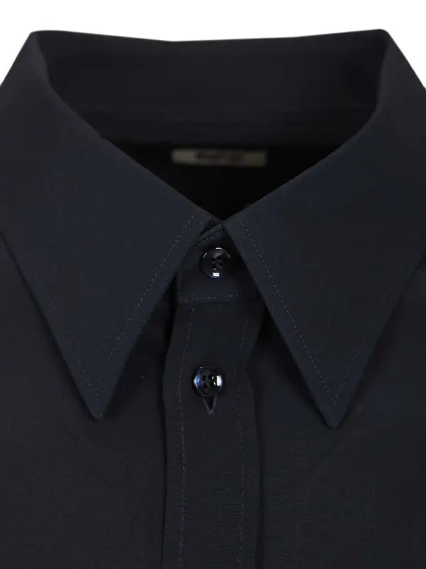 Dolce & Gabbana Formal Shirt In Silk Crepe De Chine - Blue