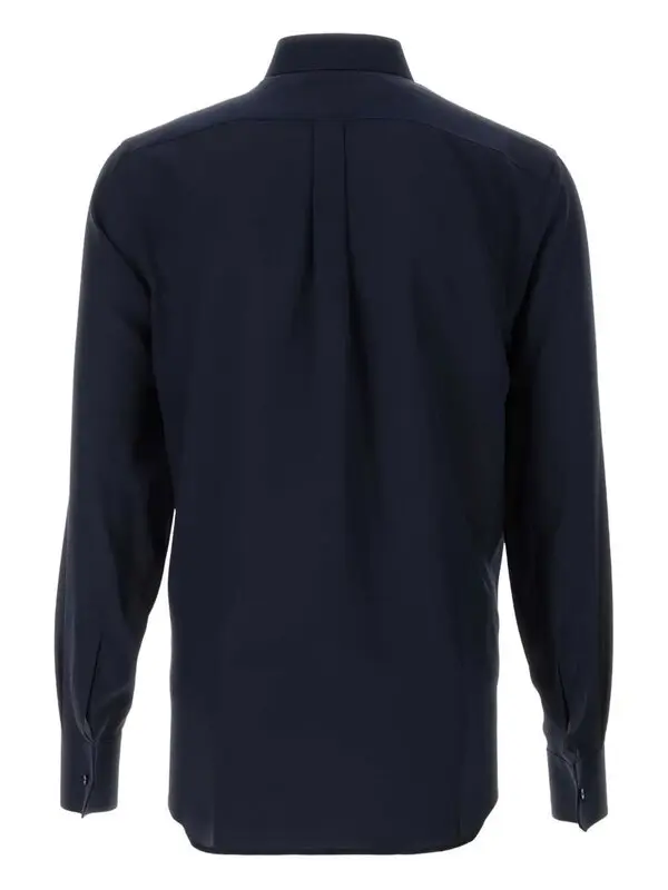 Dolce & Gabbana Formal Shirt In Silk Crepe De Chine - Blue