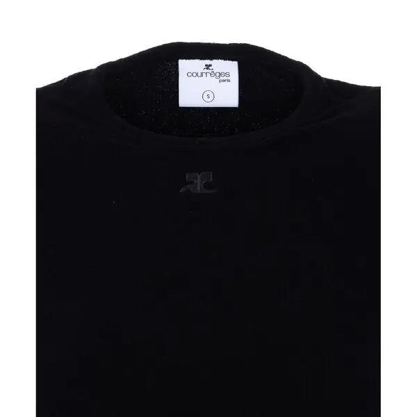 COURREGES Logo Baby Spongy T-shirt - Black