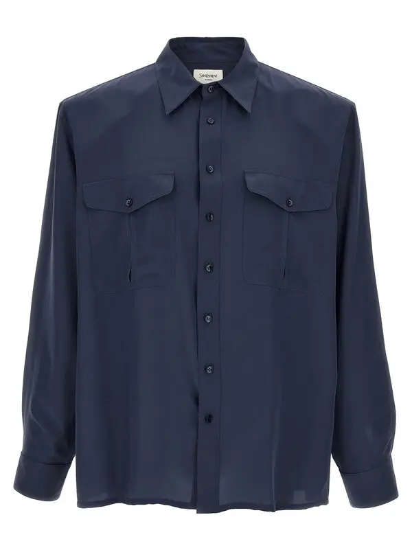 Saint Laurent Viscose And Silk Shirt