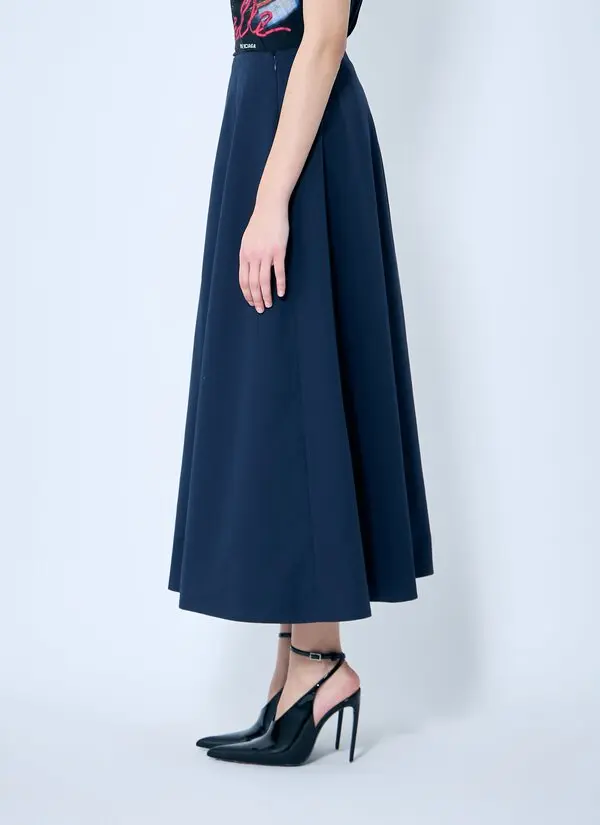 Balenciaga Cotton Midi Skirt - Blue