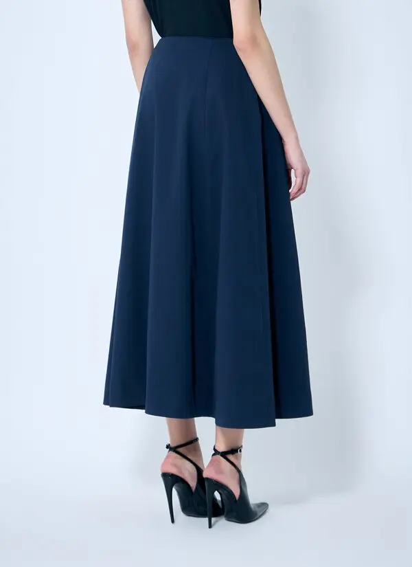 Balenciaga Cotton Midi Skirt - Blue