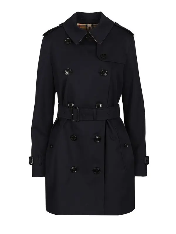 Burberry Heritage Kensington Trench Coat - Blue